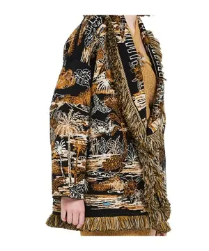 Alanui Lost In The Blue Fringed Jacquard Cardigan - Multicolor