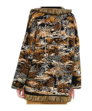 Alanui Lost In The Blue Fringed Jacquard Cardigan - Multicolor
