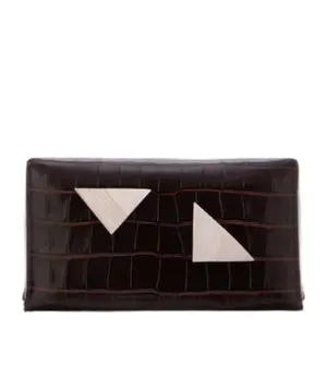 Attico Friday" Embossed Mini Handbag - Coffee