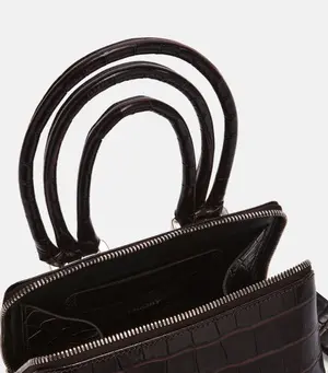 Attico Friday" Embossed Mini Handbag - Coffee