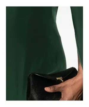 Norma Kamali Long Sleeve Slit Dress - Black