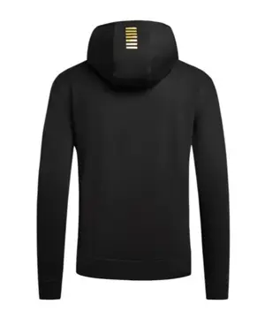 EA7 Core Identity Drawstring Hoodie With Patterned Decoration