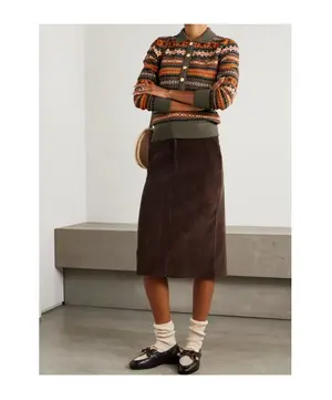 Bally Corduroy Midi Skirt