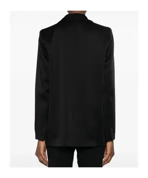 FORTE_FORTE Single-breasted Notched Lapel Blazer - Black