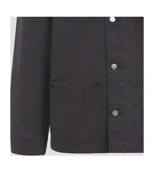 Carhartt Work In Progress Long-sleeved Casual Jacket With Button Closure - Black