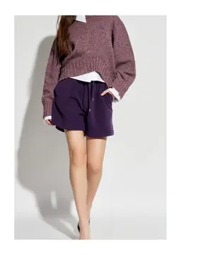 Attico Asymmetric Knitted Jumper With Logo Embroidery - Pink