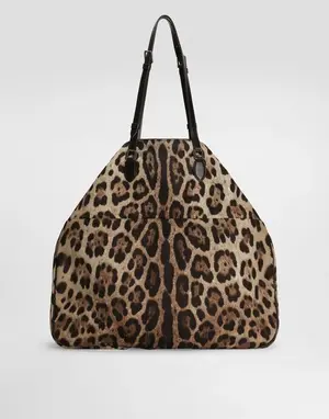 Dolce & Gabbana Leopard-print Convertible Bag - Black