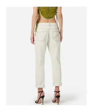 Elisabetta Franchi Denim Five-pocket Trousers - Bleached Destroyed