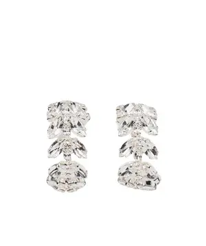 Magda Butrym Marquise Drop Earrings With Crystal Embellishments - White