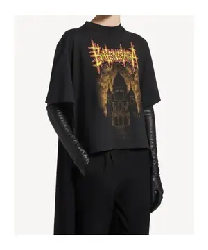 Balenciaga Train Graphic Print Layered T-shirt