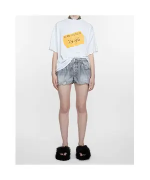 Acne Studios Printed Denim Shorts