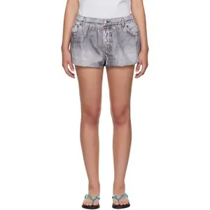 Acne Studios Printed Denim Shorts