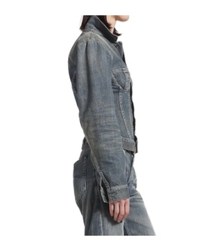 Balenciaga Corseted Denim Jacket - Blue