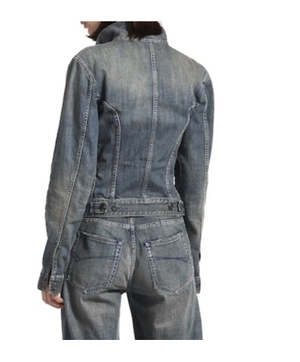 Balenciaga Corseted Denim Jacket - Blue