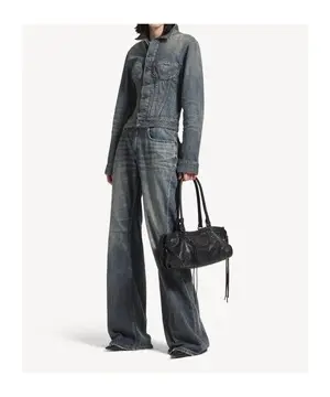 Balenciaga Corseted Denim Jacket - Blue