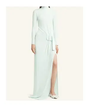 COURREGES Buckled Long Dress - Light Mint