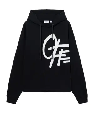 Off-White Spray Logo Relaxed Hoodie - Black