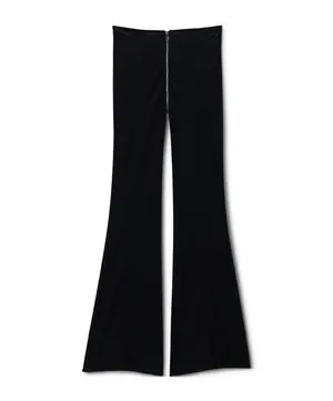 Alexander Wang Mid-rise Flared Pants With Center Zip