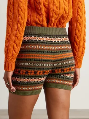 Bally Jacquard-knit Wool Shorts - Multi-color