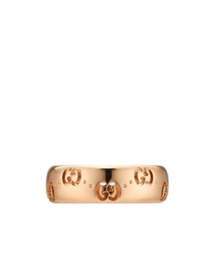 Gucci 18k Gg Thin Ring