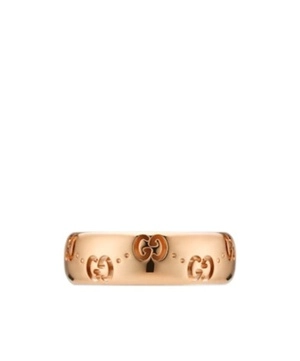 Gucci 18k Gg Thin Ring
