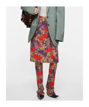 Acne Studios Layla Midi Skirt With Trouser Underlayer - Red