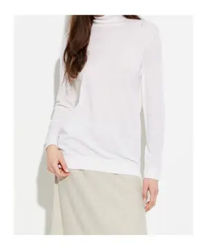 LISA YANG Danette Turtleneck Knitted Jumper - White