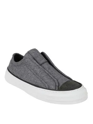 Brunello Cucinelli Slip-on Low-top Sneakers With Round Toe