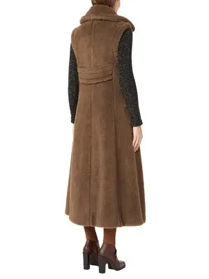 Max Mara Double-breasted Sleeveless Coat - Brown