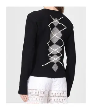 Ermanno Scervino Argyle Motif Cardigan