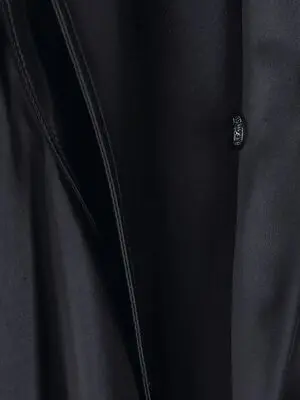 Attico Asymmetric Satin Mini Shirt Dress