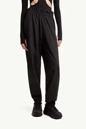 Moncler Ruffled Waistband Track Pants - Black