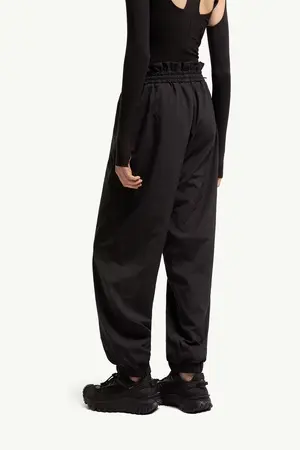 Moncler Ruffled Waistband Track Pants - Black