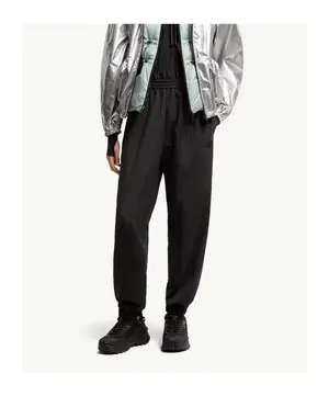 Moncler Ruffled Waistband Track Pants - Black