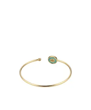 Gucci Interlocking G Bangle Bracelet With Diamond And Stone