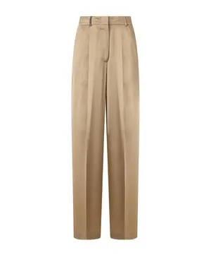 Peserico Stretch Satin Pleated Pants - Nude