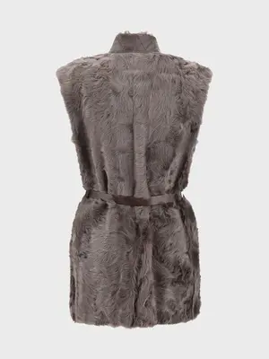 Brunello Cucinelli Shearling Belted Vest