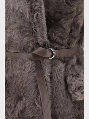 Brunello Cucinelli Shearling Belted Vest