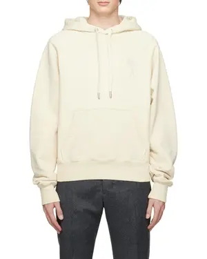 AMI Paris De Coeur Embroidered Organic Cotton Hoodie
