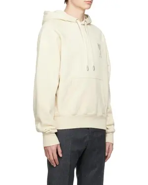 AMI Paris De Coeur Embroidered Organic Cotton Hoodie