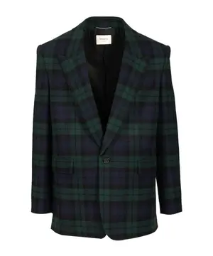 Saint Laurent Tartan Single-breasted Jacket