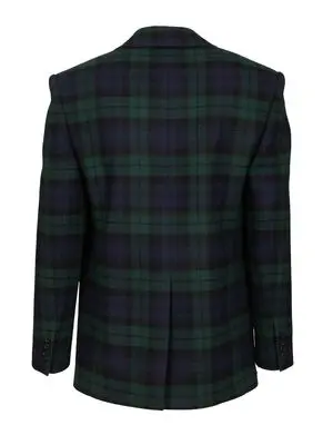 Saint Laurent Tartan Single-breasted Jacket