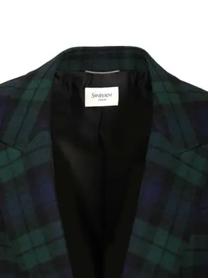 Saint Laurent Tartan Single-breasted Jacket