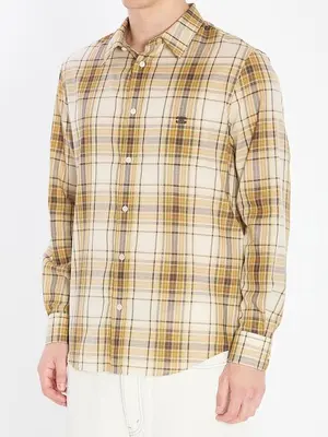 Celine Loose Shirt In Light Checked Cotton