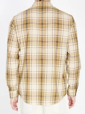 Celine Loose Shirt In Light Checked Cotton