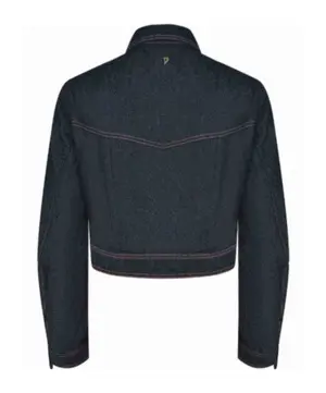 DONDUP Cropped Denim Jacket With Button Closure - Black
