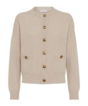 Brunello Cucinelli Crew Neck Knitted Cardigan - No