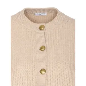Brunello Cucinelli Crew Neck Knitted Cardigan - No