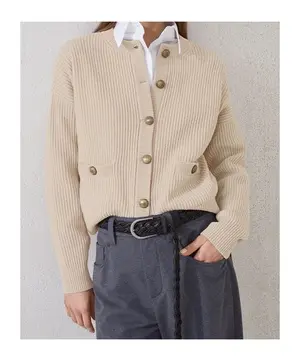 Brunello Cucinelli Crew Neck Knitted Cardigan - No