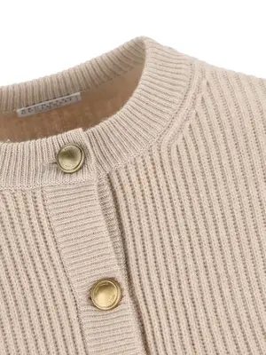 Brunello Cucinelli Crew Neck Knitted Cardigan - No